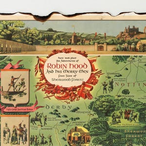 Robin Hood Map, Sherwood Forest Map, Robin Hood Poster, Wall Decor ...