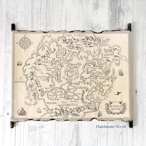 Circle of the World Map, First Law Map on Handmade Scroll, Best Served ...
