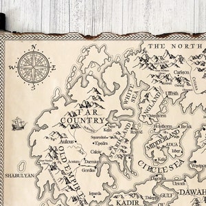 Circle of the World Map on Handmade Scroll - First Law Book Lover Gift ...