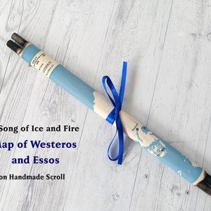 FREE SHIPPING - Color Map of Essos and Westeros on Handmade Scroll ...
