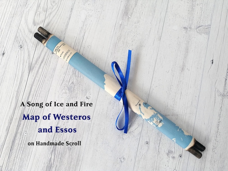 Essos and Westeros Map on Handmade Scroll – A Song of Ice and Fire ...
