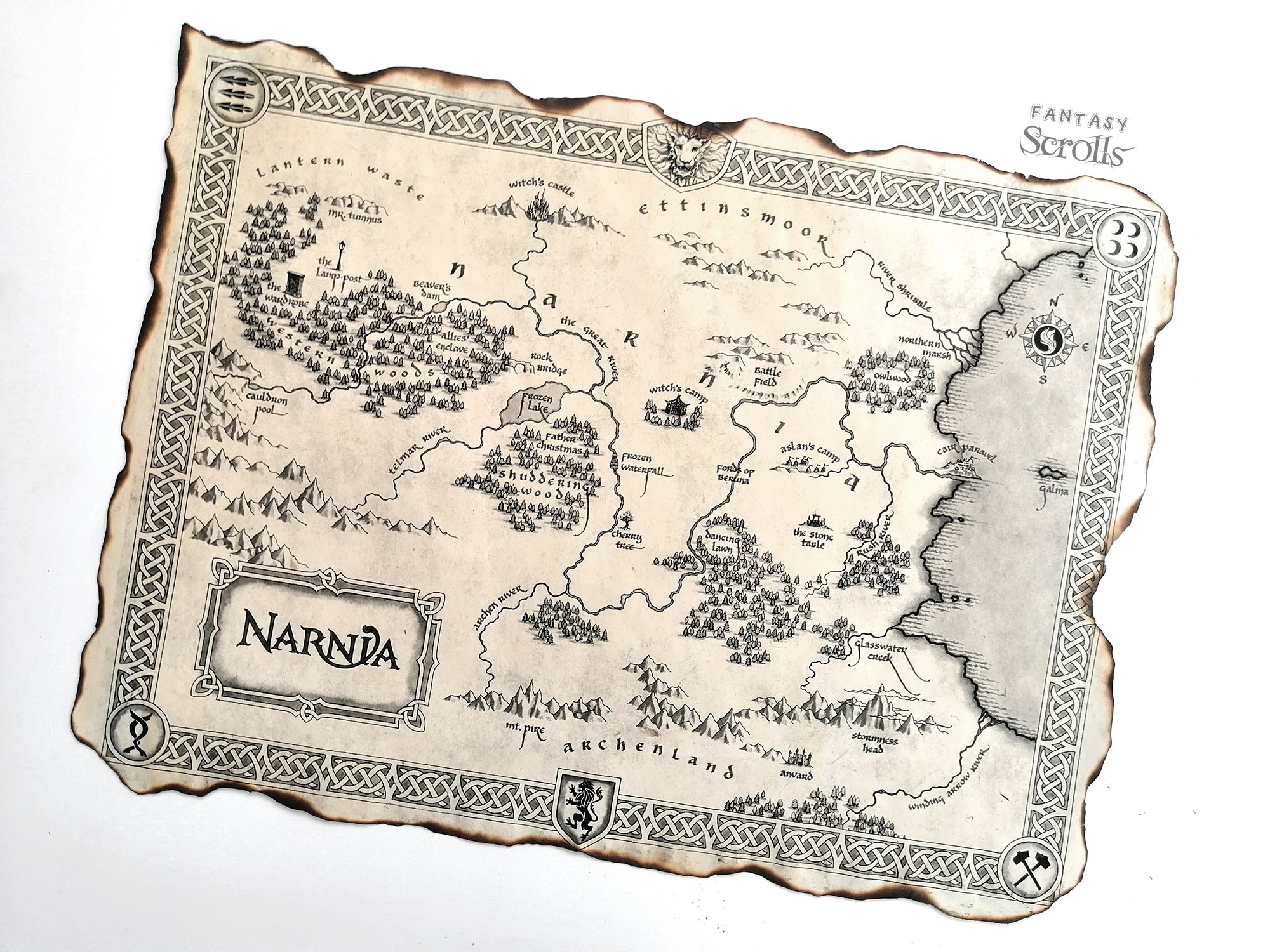 The Chronicles of Narnia Map the World of Narnia Map the - Etsy
