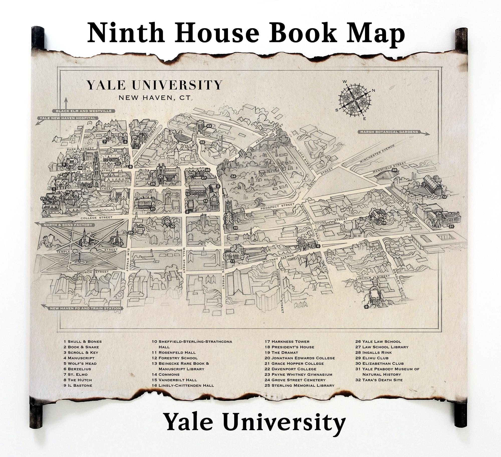 Yale Map NEW HAVEN YALE University Original Map City Plan 1909 ...