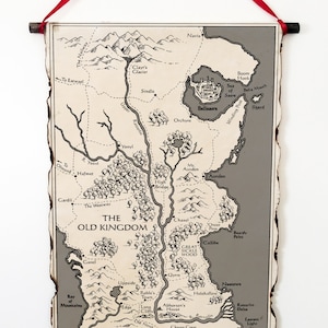 The Old Kingdom Map on Handmade Scroll, Abhorsen Map, Mogget's Map ...