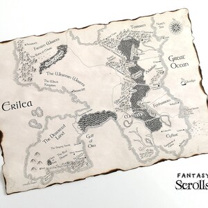 Throne of Glass Map, Erilea, Aged Paper Print - Etsy