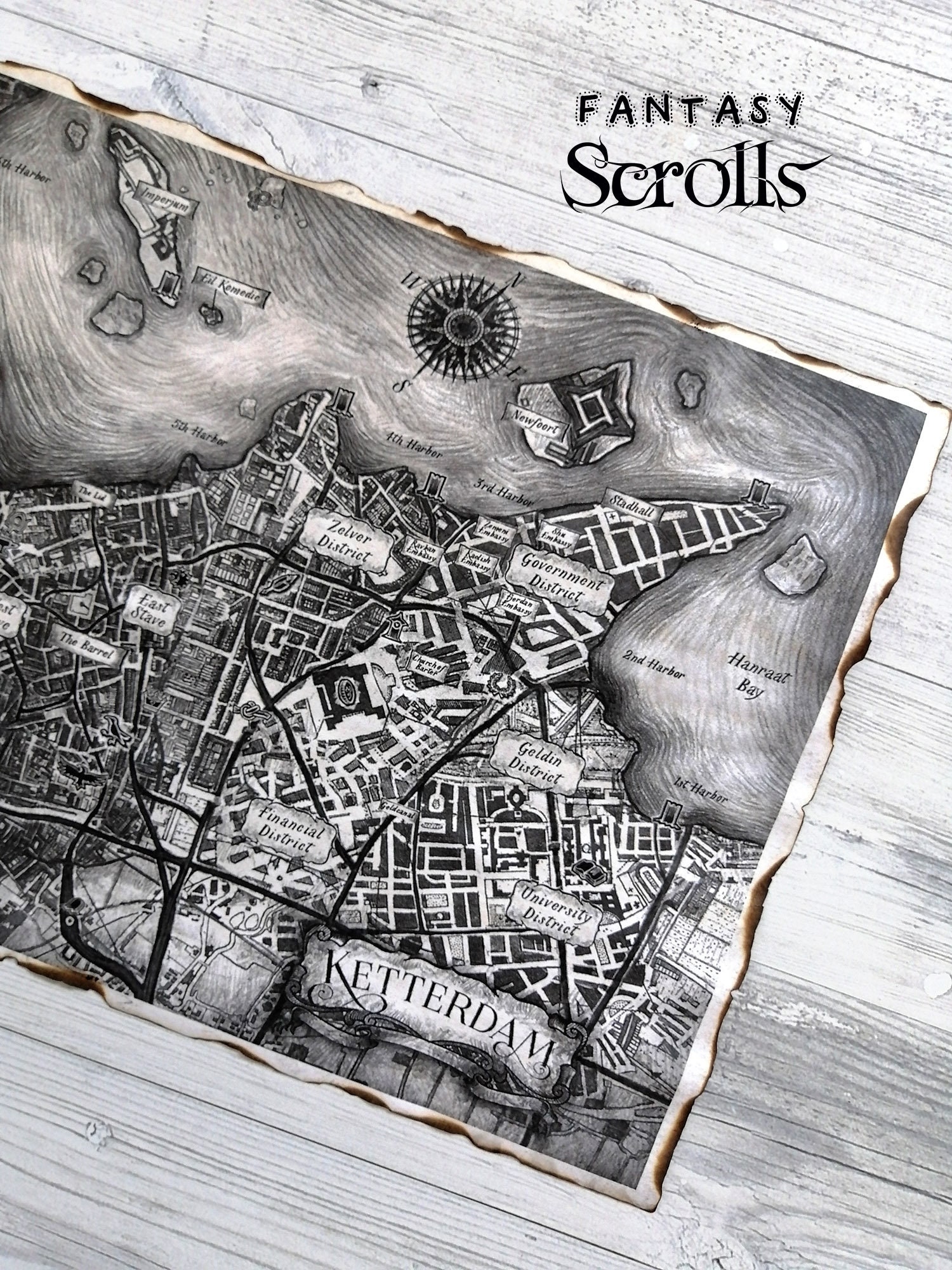 Six of Crows Ketterdam Map the Grishaverse Map Crooked - Etsy Canada