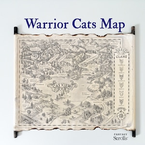 Warrior Cats Book Map on Handmade Scroll, the Lake Territories Map, New Territories Map ...