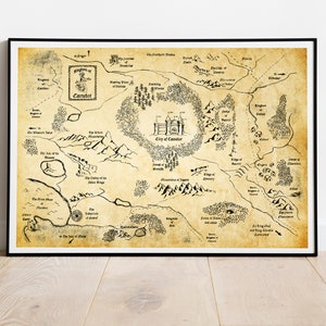 Camelot Map Poster – King Arthur's Kingdom Art Print - Etsy