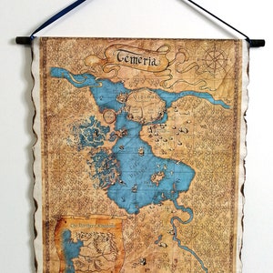 The Witcher Temeria Color Map Scroll, the Northern Kingdoms Map ...