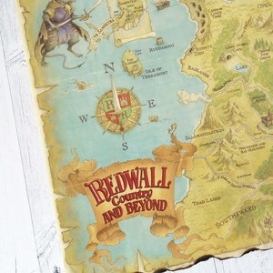 REDWALL Map on Handmade Scroll, Redwall Country and Beyond Map, Redwall ...