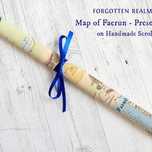Map of Faerûn - Present Day on Handmade Scroll, Dnd Map, Continent ...