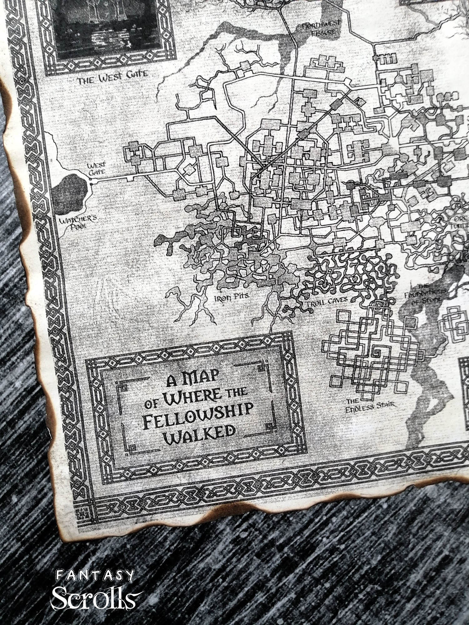 Moria Map Middle Earth Mines of Moria Map a Map of Where the - Etsy UK