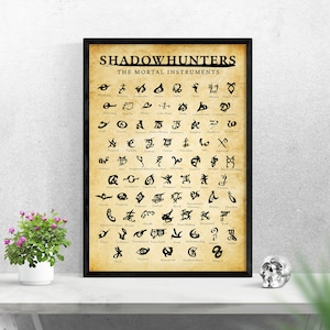 SHADOWHUNTERS All Runes Poster, the Mortal Instruments Book Series All ...