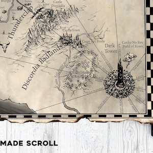 End-world Map, the Dark Tower Map, the Gunslinger Map, Mid World Map ...