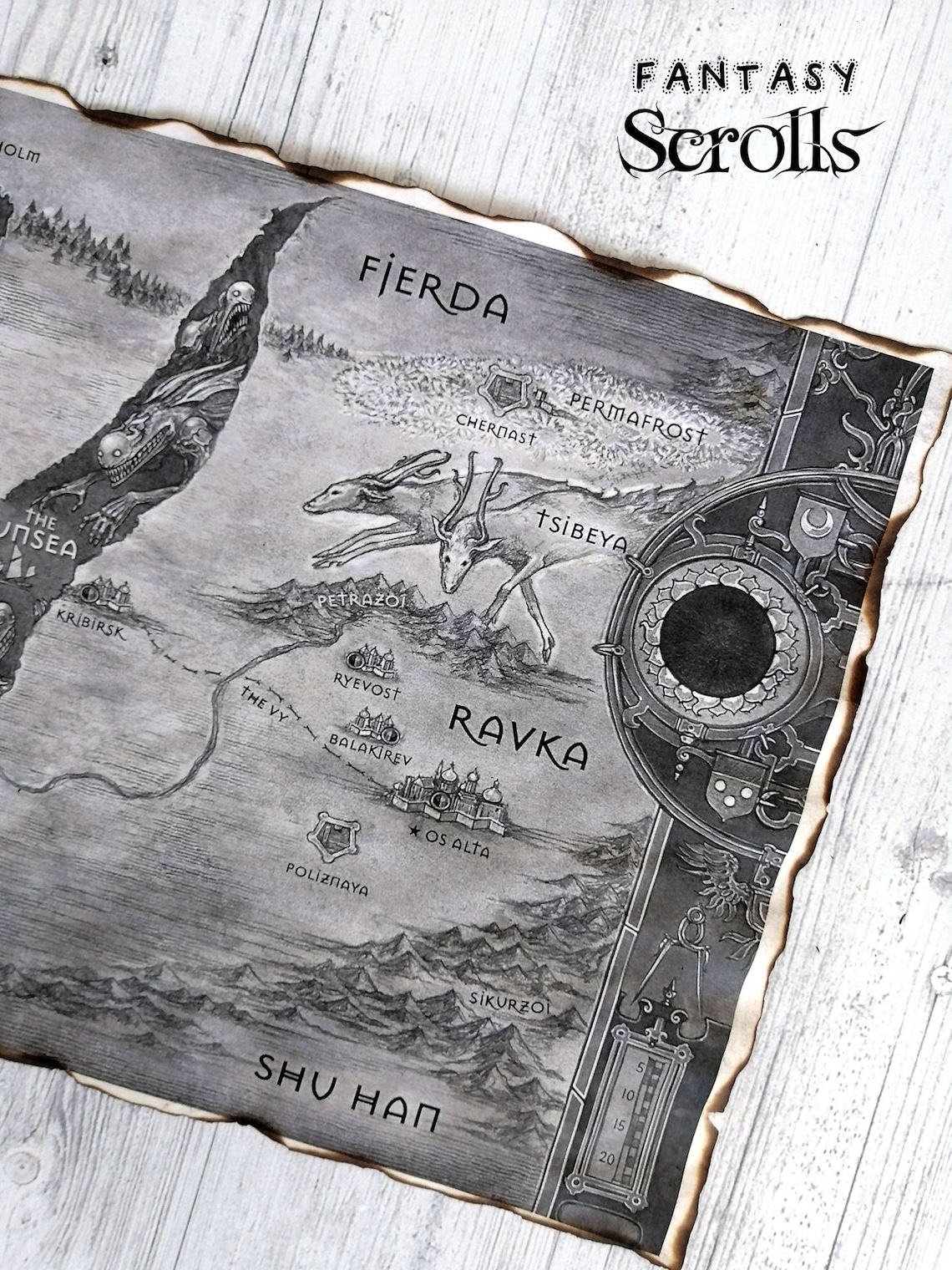 Ravka the Grisha Trilogy Map Grishaverse Map Shadow and Bone - Etsy