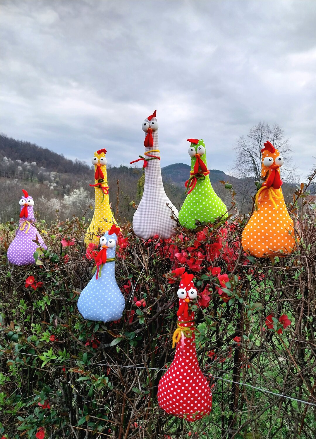 Easter Hen, Easter Chicken, Fabric Hen, Fabric Chicken, Easter ...