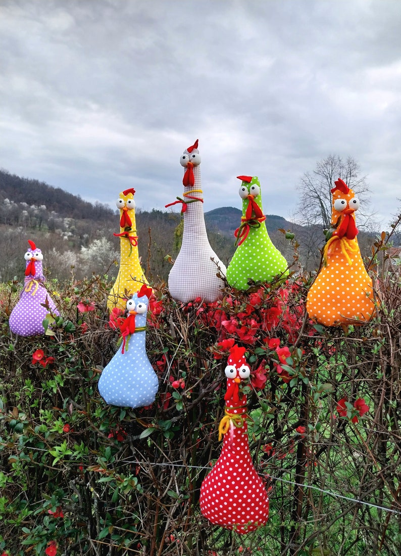 Easter Hen, Easter Chicken, Fabric Hen, Fabric Chicken, Easter ...