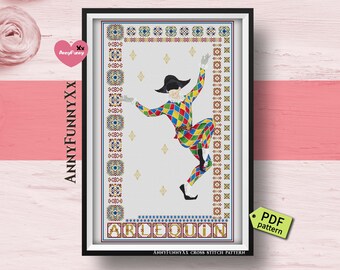 Harlequin Cross Stitch | Etsy