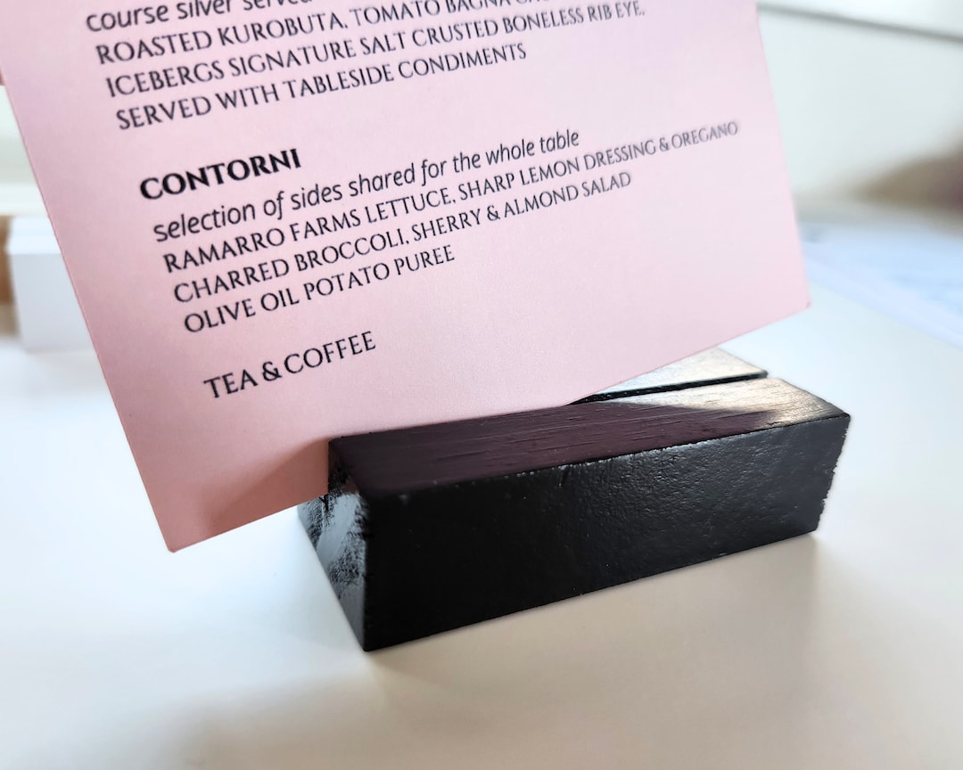 Wooden Sign Holder, Wood Base, Wood Stand, Sign Card Stand, Acrylic ...