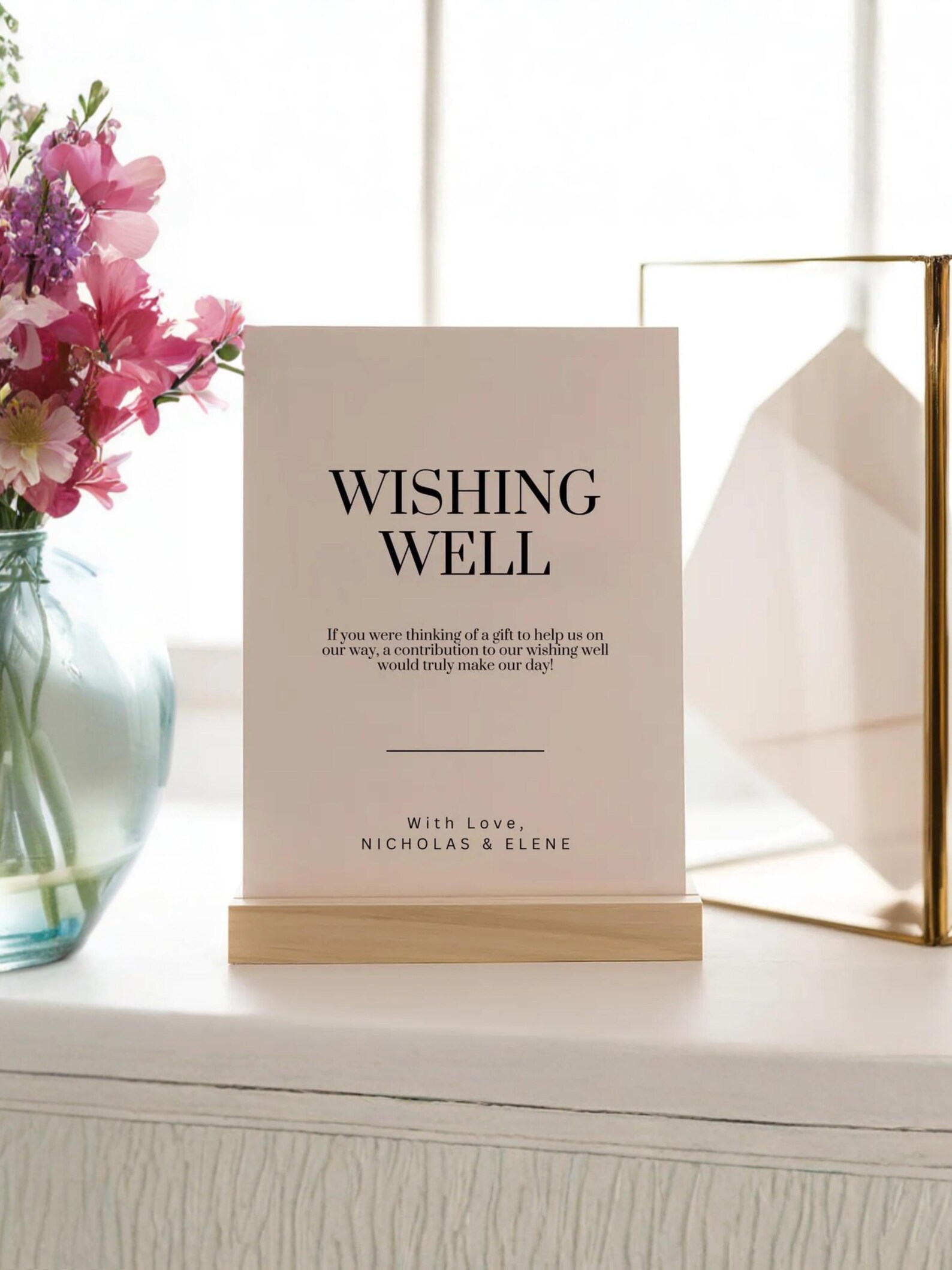 Wishing Well Sign Template Wedding | Cards and Gifts Sign for ...