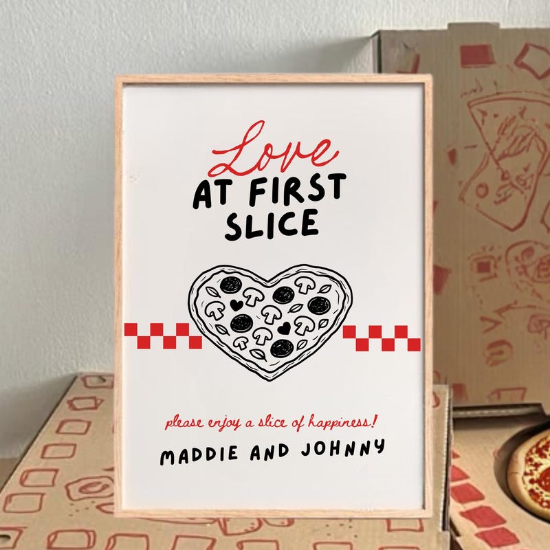 Pizza Slice Wedding Sign - Etsy