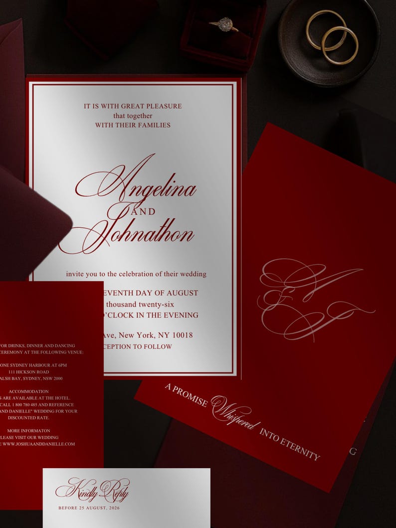 Old Money Invitation Suite Canva Editable Templates, Includes ...