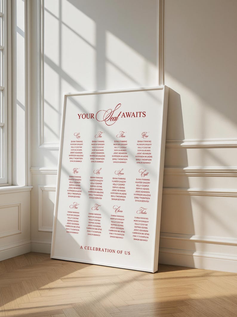 Old Money Seating Chart Template Canva Editable Download - Etsy
