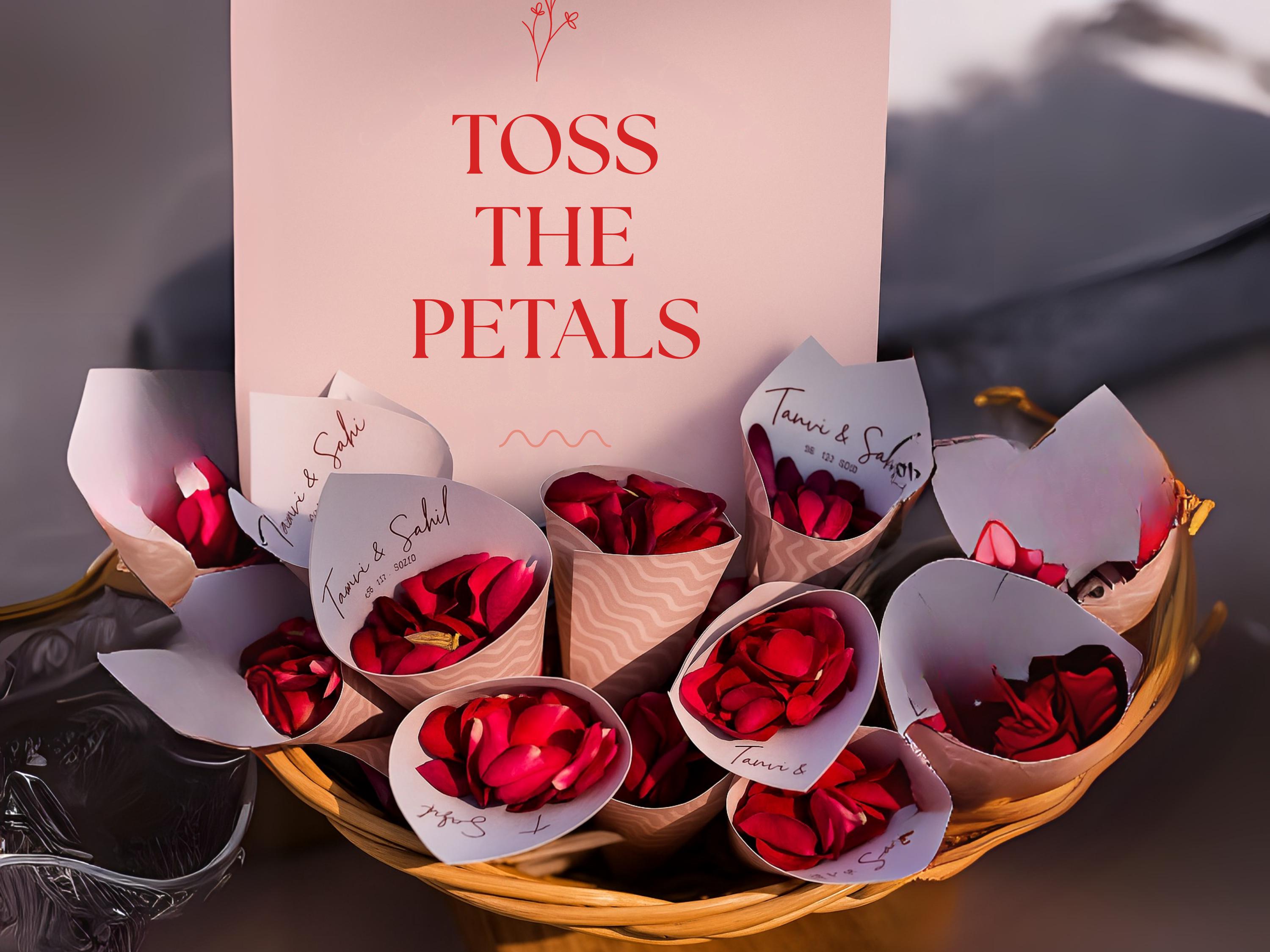 Minimalist Petal Toss Send off Sign Printable, Newlywed Flower Send off ...