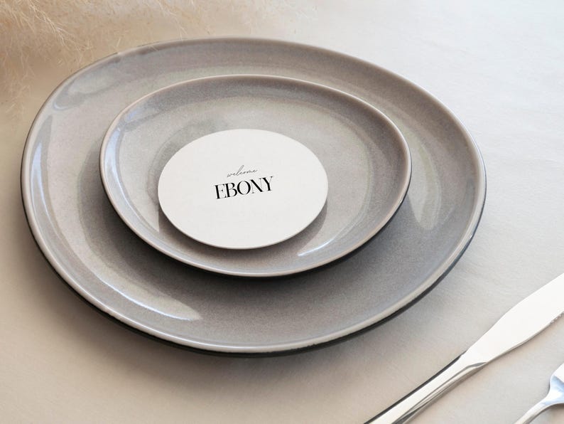 Wedding Place Cards, Circular Wavy Placecards, Wedding Baptism Bridal ...