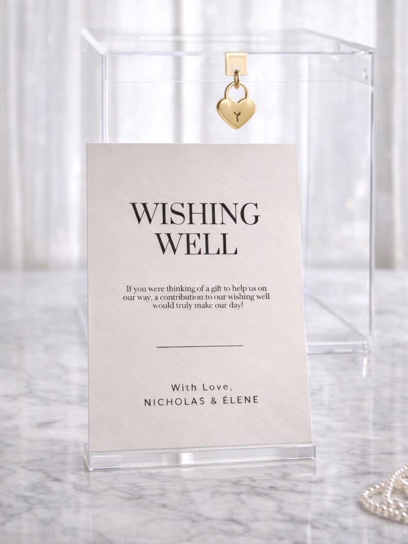 Wishing Well Sign Template Wedding | Cards and Gifts Sign for ...