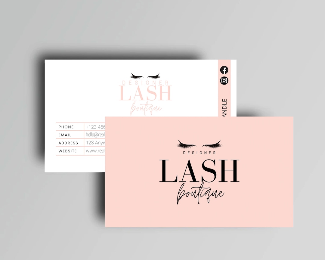 LASH ARTIST Business Card Template Lash Salon Beauty - Etsy