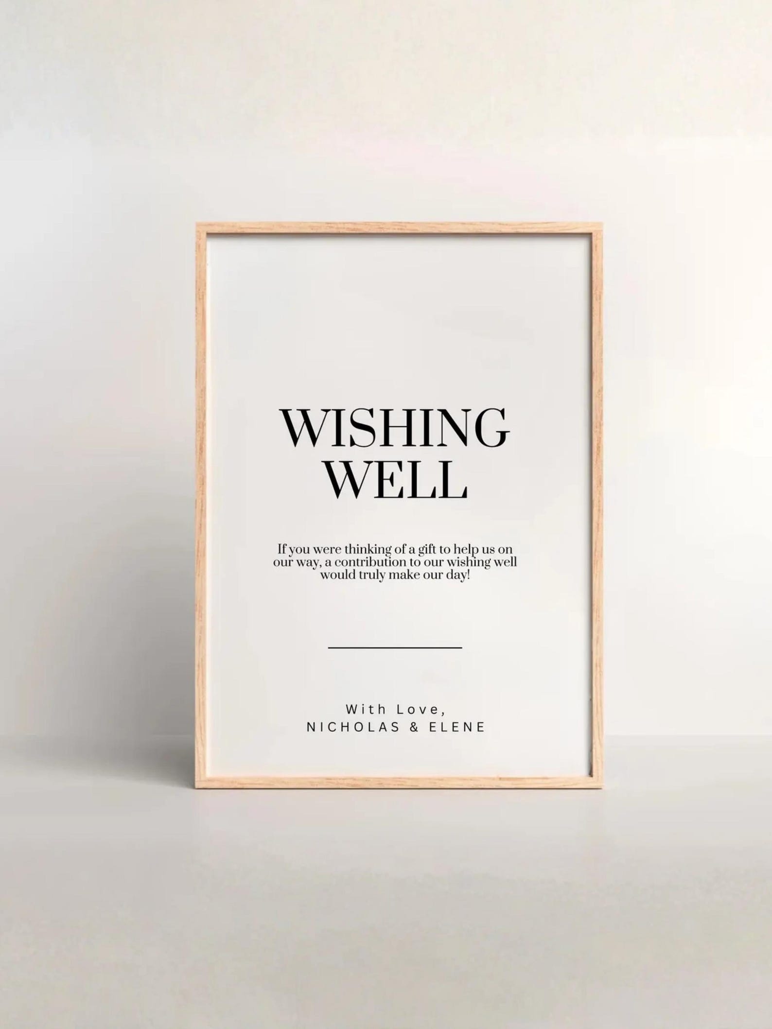 Wishing Well Sign Template Wedding | Cards and Gifts Sign for ...