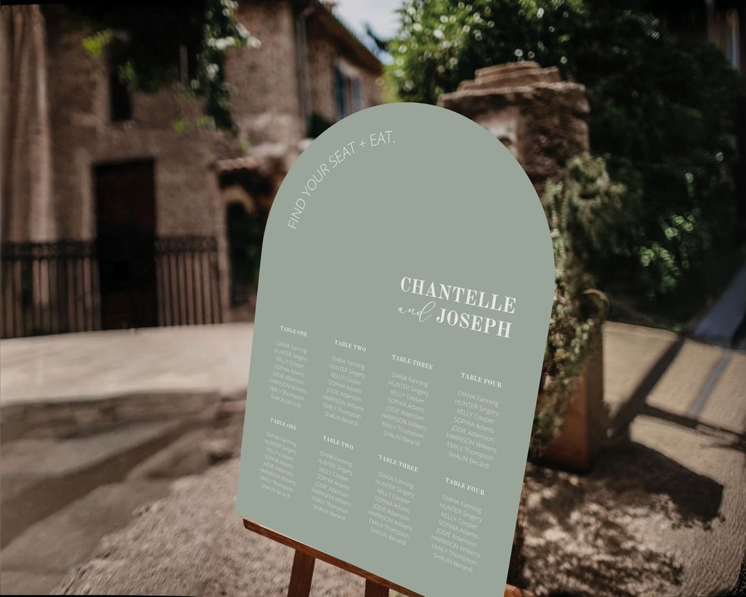 Seating Chart Sign, Entrance Sign, Printed Wedding Sign, Engagement ...