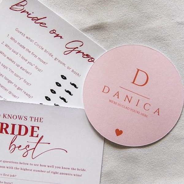 Shell Name Place Card. Editable Template for Wedding, Bridal Shower ...