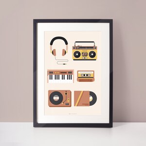 Music Poster - Collage - Gift for Music Lover - Music Themed Art ...