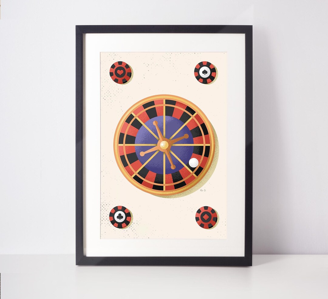Roulette Poster - Poker Room Decor - Roommate Gift - College Student ...