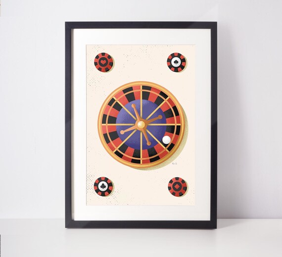Roulette Poster Poker Room Decor Roommate Gift College - Etsy