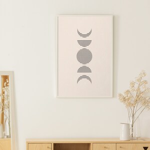 Mid Century Modern Moon Phases - Minimalist Lunar Phase Print ...
