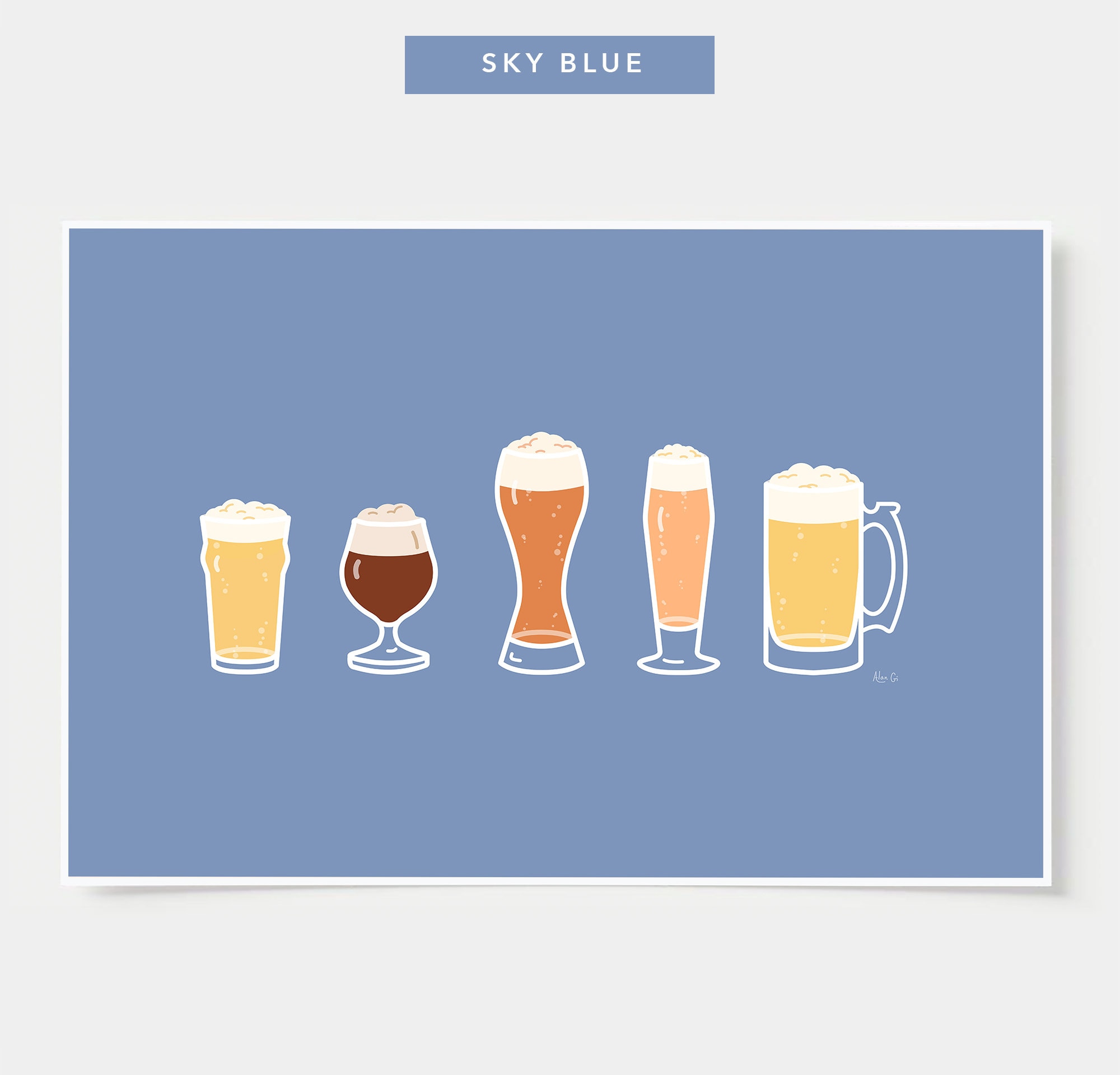 Beer Art - Beer Poster - Bar Decor - College Student Gift - Gift for ...