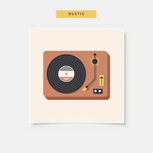 Record Player Poster - Mid Century Music Decor - Recording Studio Art ...