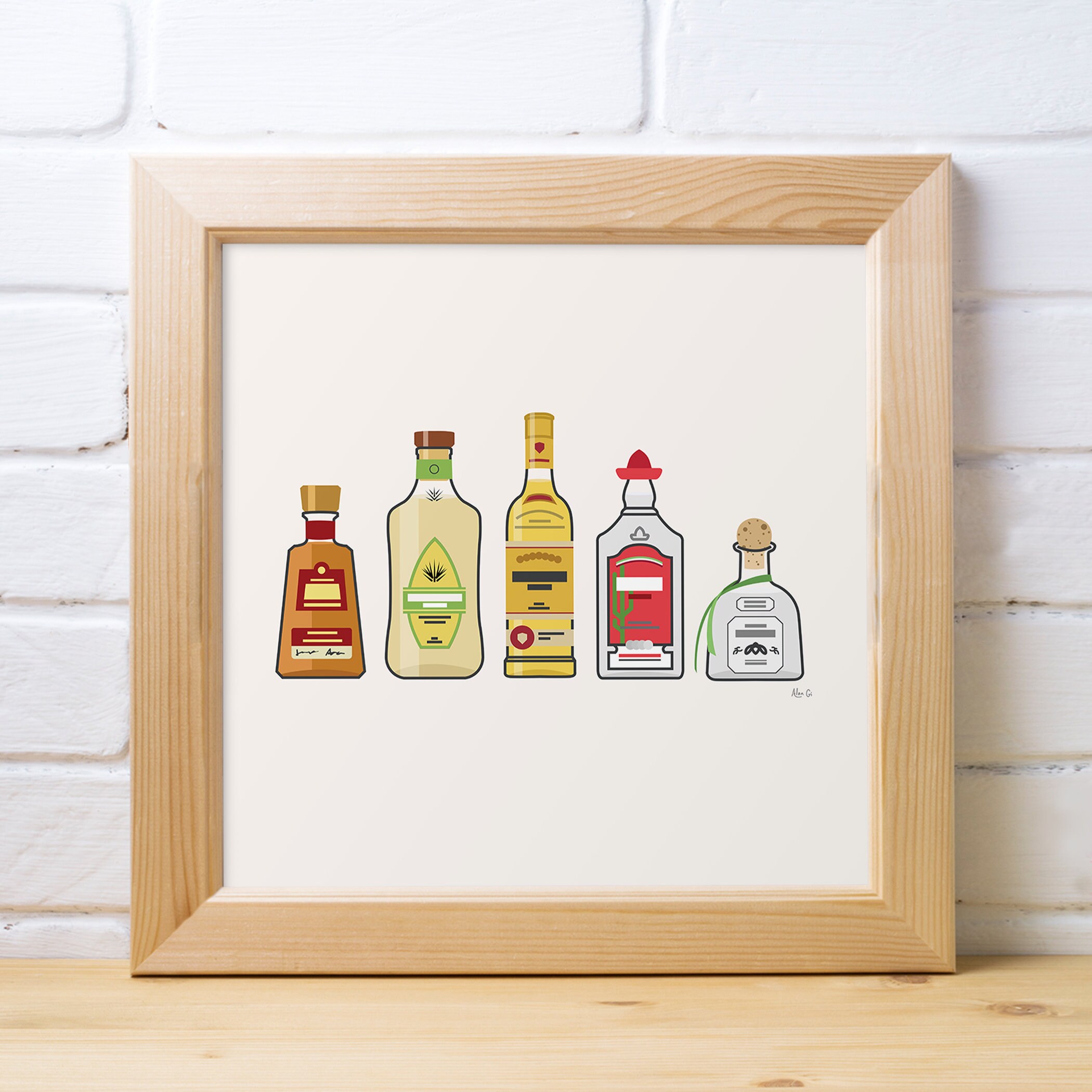 Tequila Poster - Modern Bar Decor - Tequila Art - Dorm Room Art - Gift ...