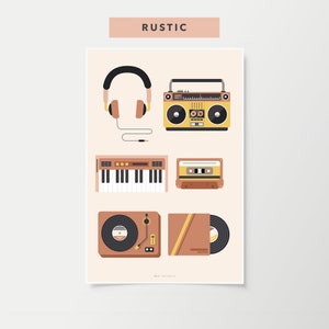 Music Poster - Collage - Gift for Music Lover - Music Themed Art ...
