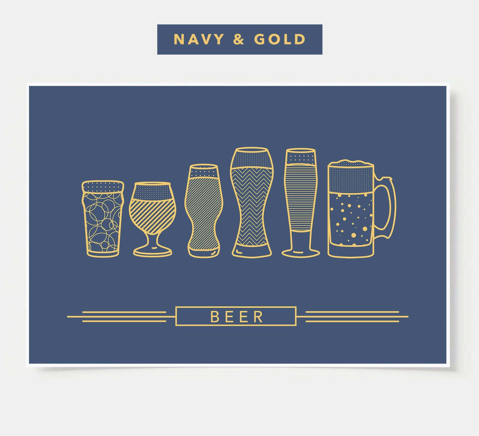 Beer Poster - Bar Decor - College Student Gift - Roommate Gift - Etsy