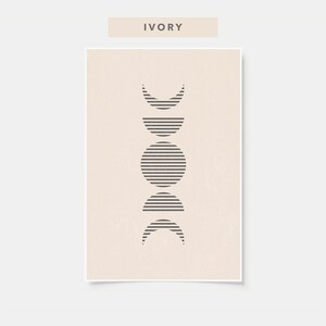 Mid Century Modern Moon Phases - Minimalist Lunar Phase Print ...
