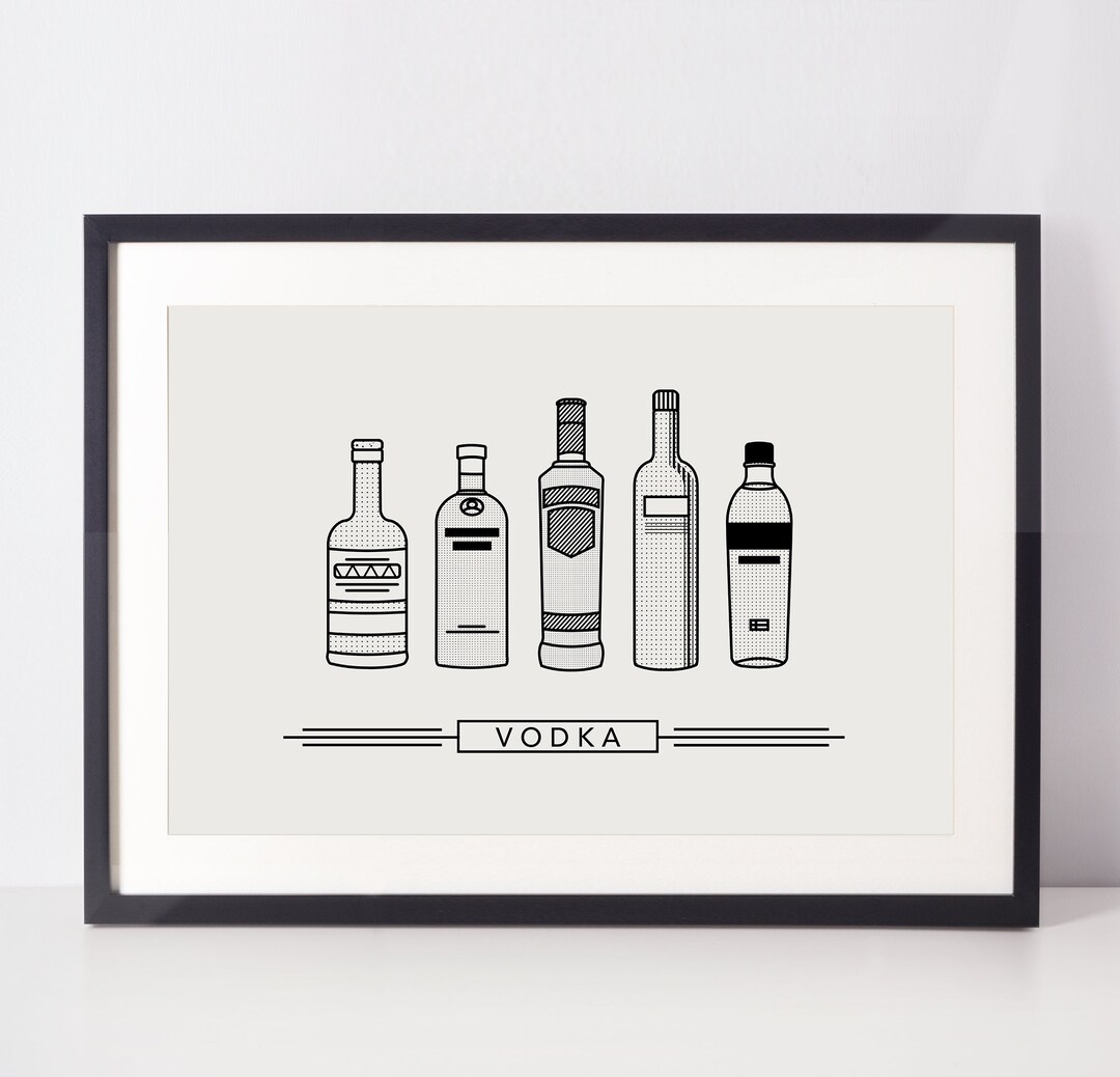 Vodka Bar Poster Bar Decor College Student Gift Roommate Gift - Etsy