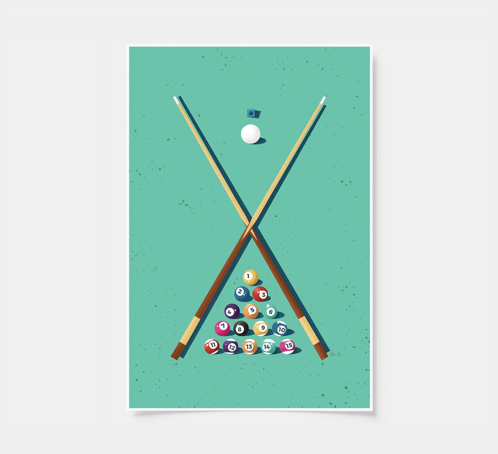 Billiards Wall Art - Poker Room Decor - Pool Room Decor - College ...
