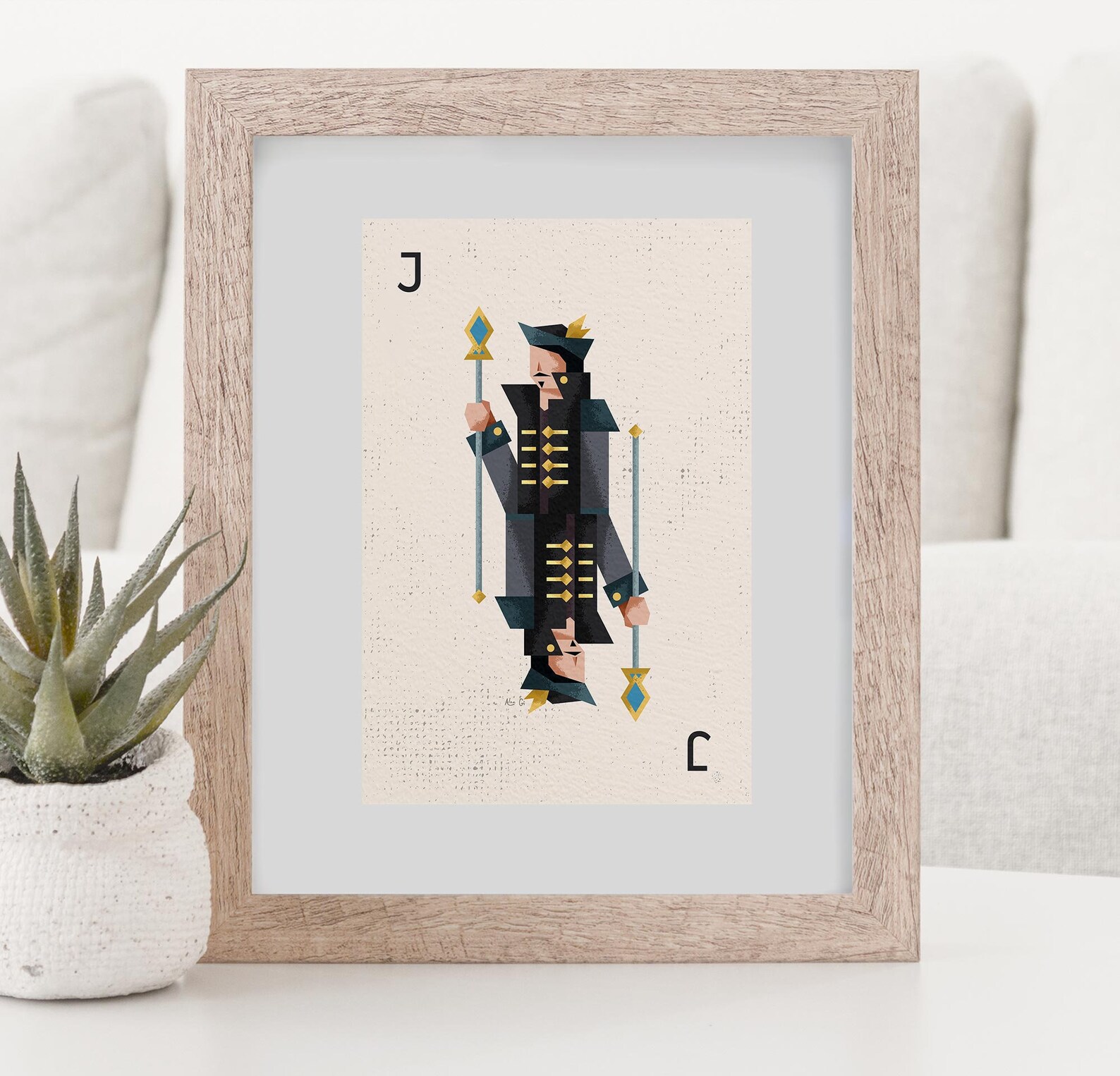 Black Jack Playing Card Art - Roommate Gift - Poker Room Decor ...