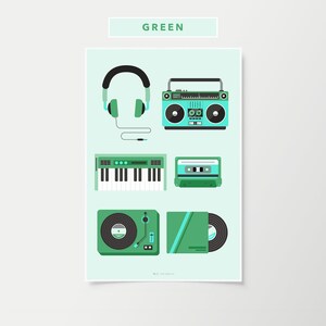 Music Poster - Collage - Gift for Music Lover - Music Themed Art ...