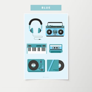 Music Poster - Collage - Gift for Music Lover - Music Themed Art ...