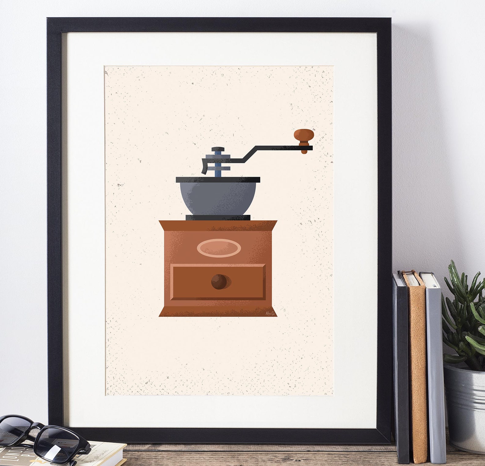 Coffee Poster Coffee Grinder Coffee Decor Coffee Mill | Etsy